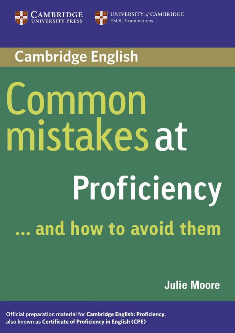 Common Mistakes at Proficiency. Book: Moore, Julie: 9783125341494 ...