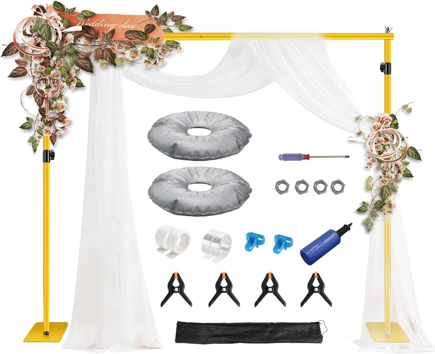 Amazon.com : HYJ-INC 10x10Ft Photography Backdrop Stand - Gold ...