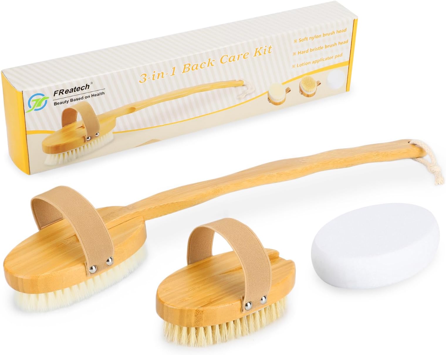 Alyvisun Brosse Dos Douche en Bois avec Manche Long, Brosse Douche ...