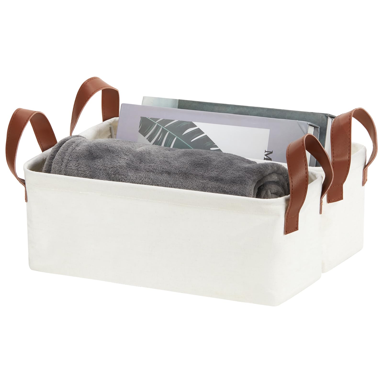 Amazon.com - DULLEMELO Small Storage Bins, Fabric Storage Bins Closet ...