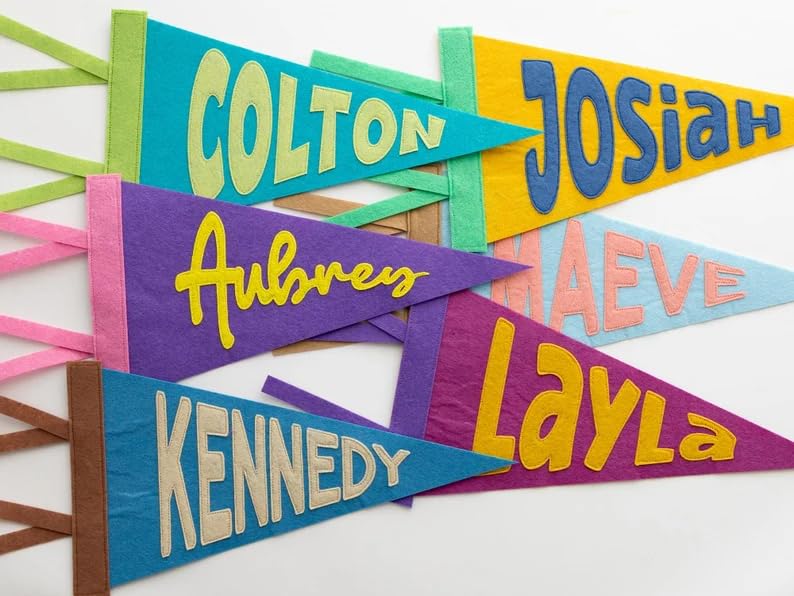 Amazon.com: Large Personalized Banner with Name Signs for Kids Room ...