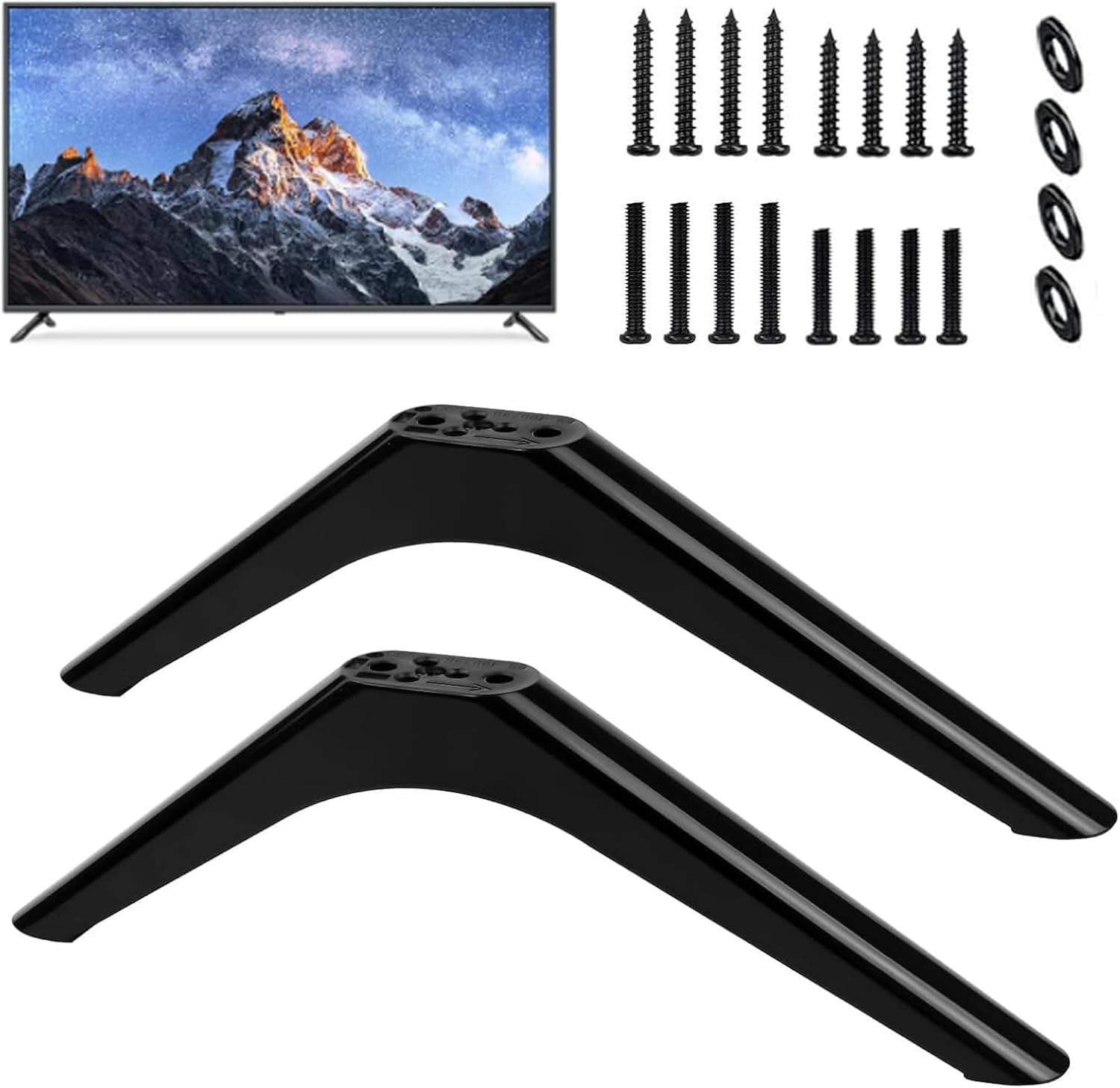 TV Pedestal Feet Stand Mount,TV Stand Base Replacement,Universal Table ...