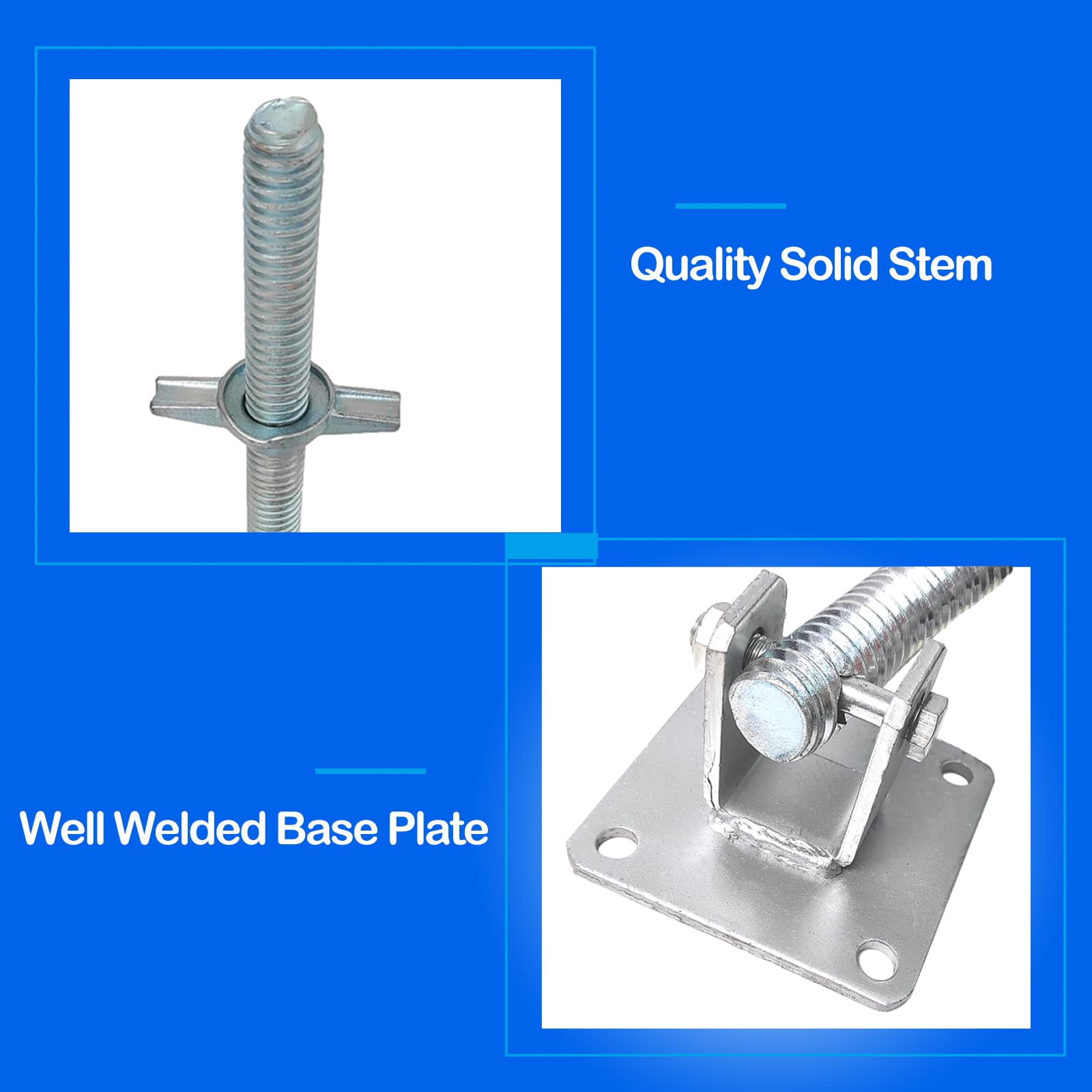 GaeaAuto 4 Pack Scaffold Swivel Screw Jack Solid Stem Adjustable ...