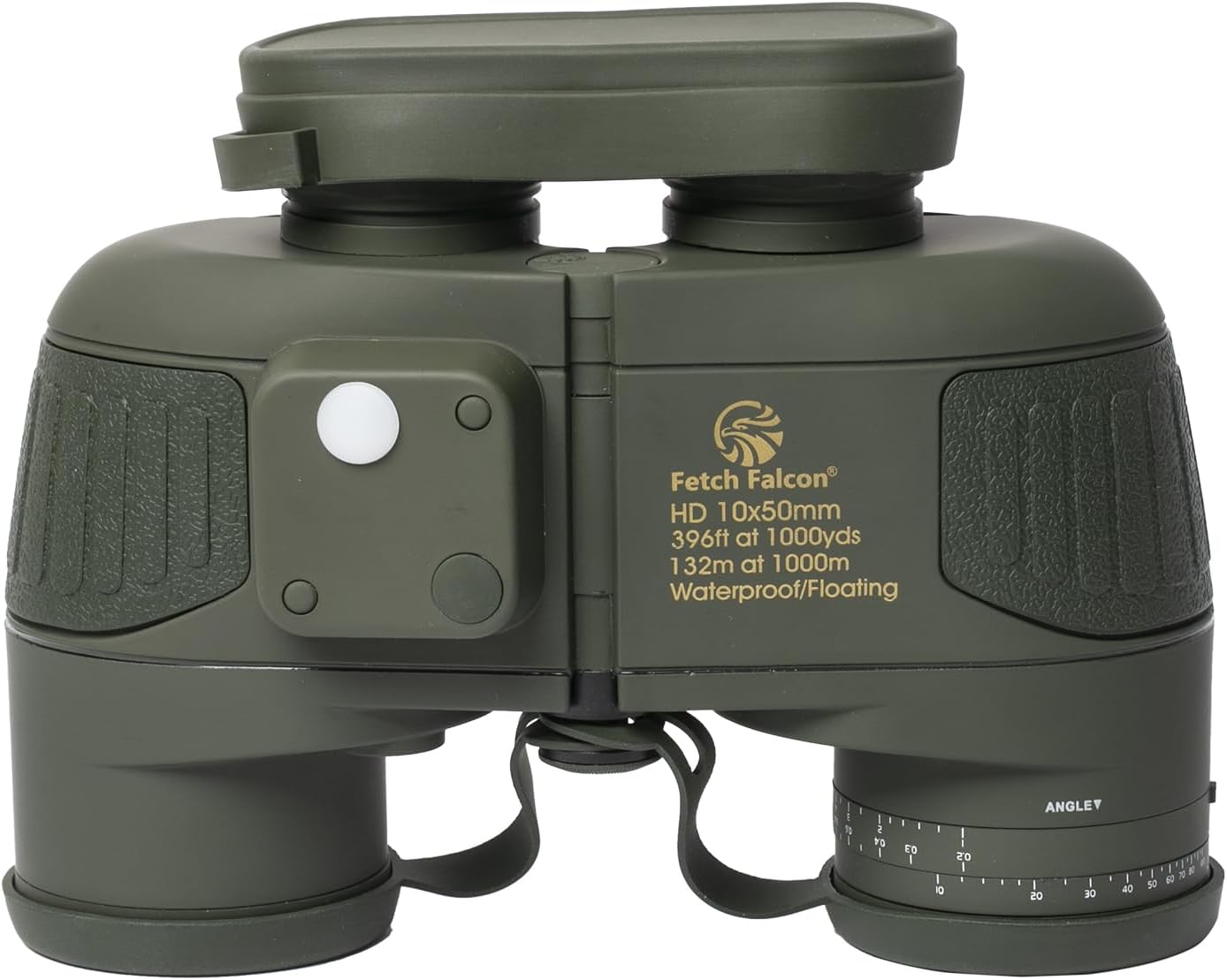 Fetch Falcon10x50 BAK4 FMC Marine IPX7 Binoculars (2023 Rangefinder, Digital Compass, and ...