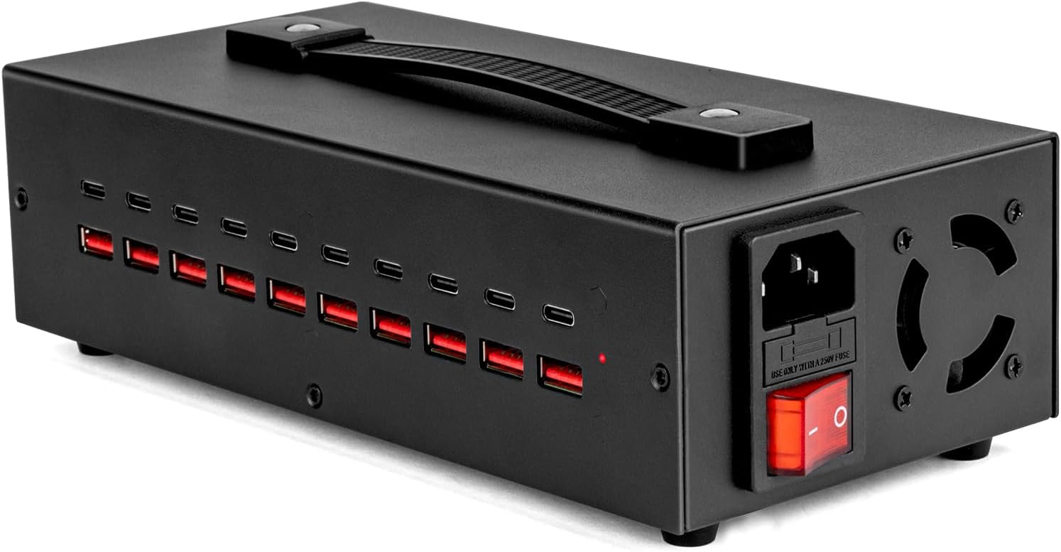 Amazon.com: USB Charging Station Block, USB C Charger Station 24-Port ...