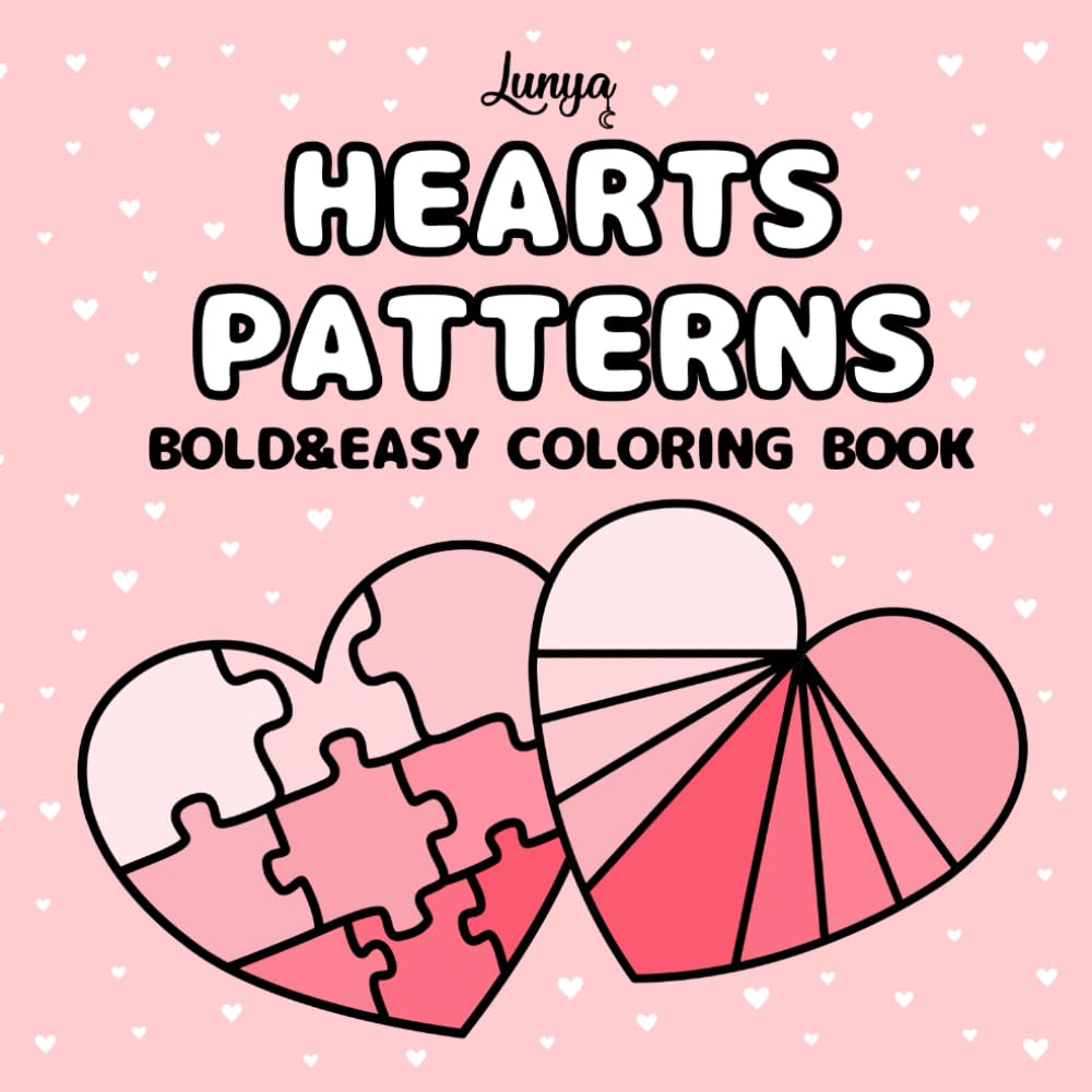 Amazon.com: Hearts Patterns Bold and Easy Coloring Book: Cute and ...