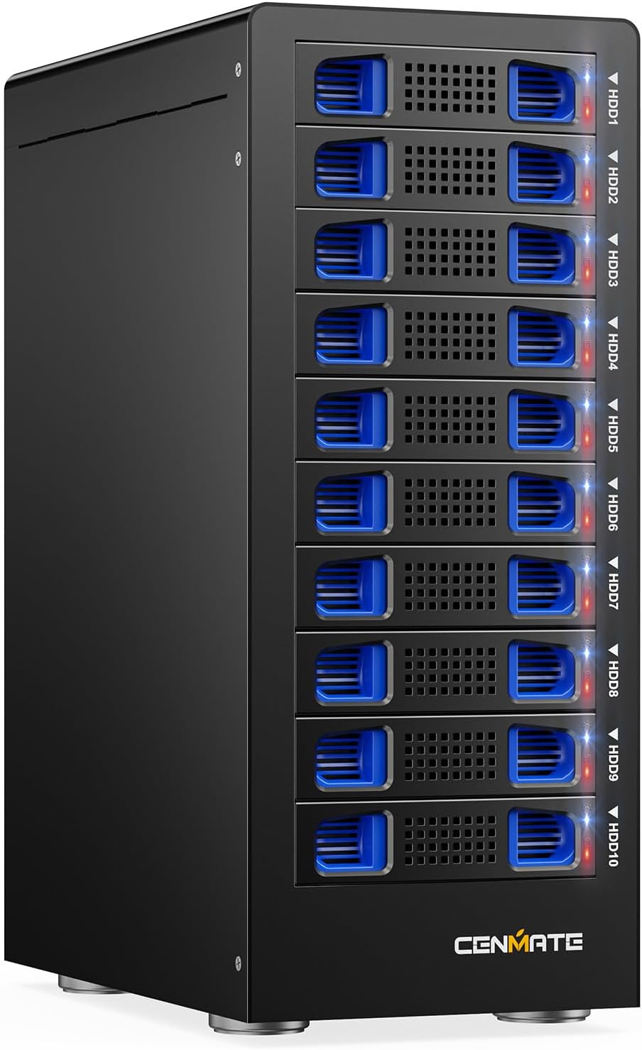 Amazon.com: CENMATE 10 Bay Hard Drive RAID Enclosure with Cooling Fan ...