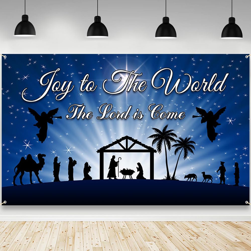 Amazon.com : AIBIIN Joy to The World The Lord is Come Backdrop ...