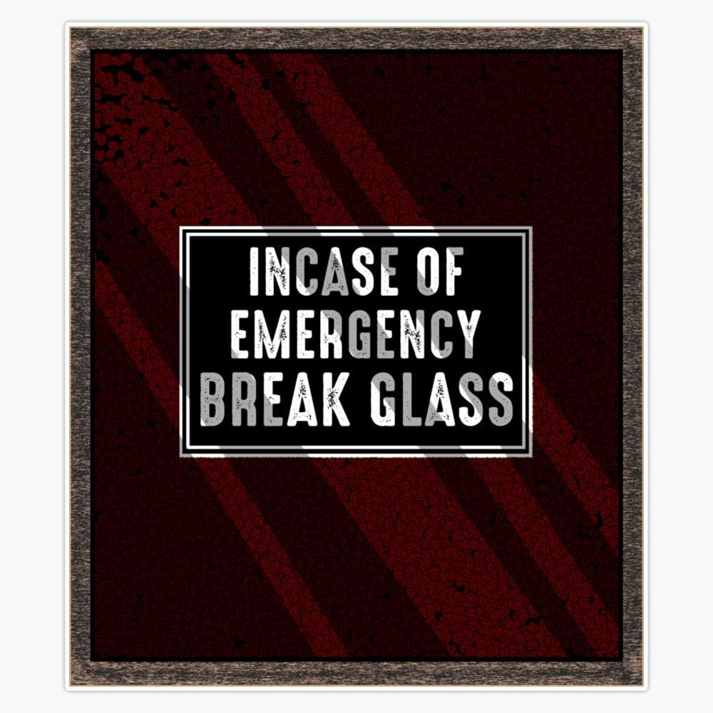 Amazon.com: In Case Of Emergency Break Glass Sticker Vinyl Decal Wall ...