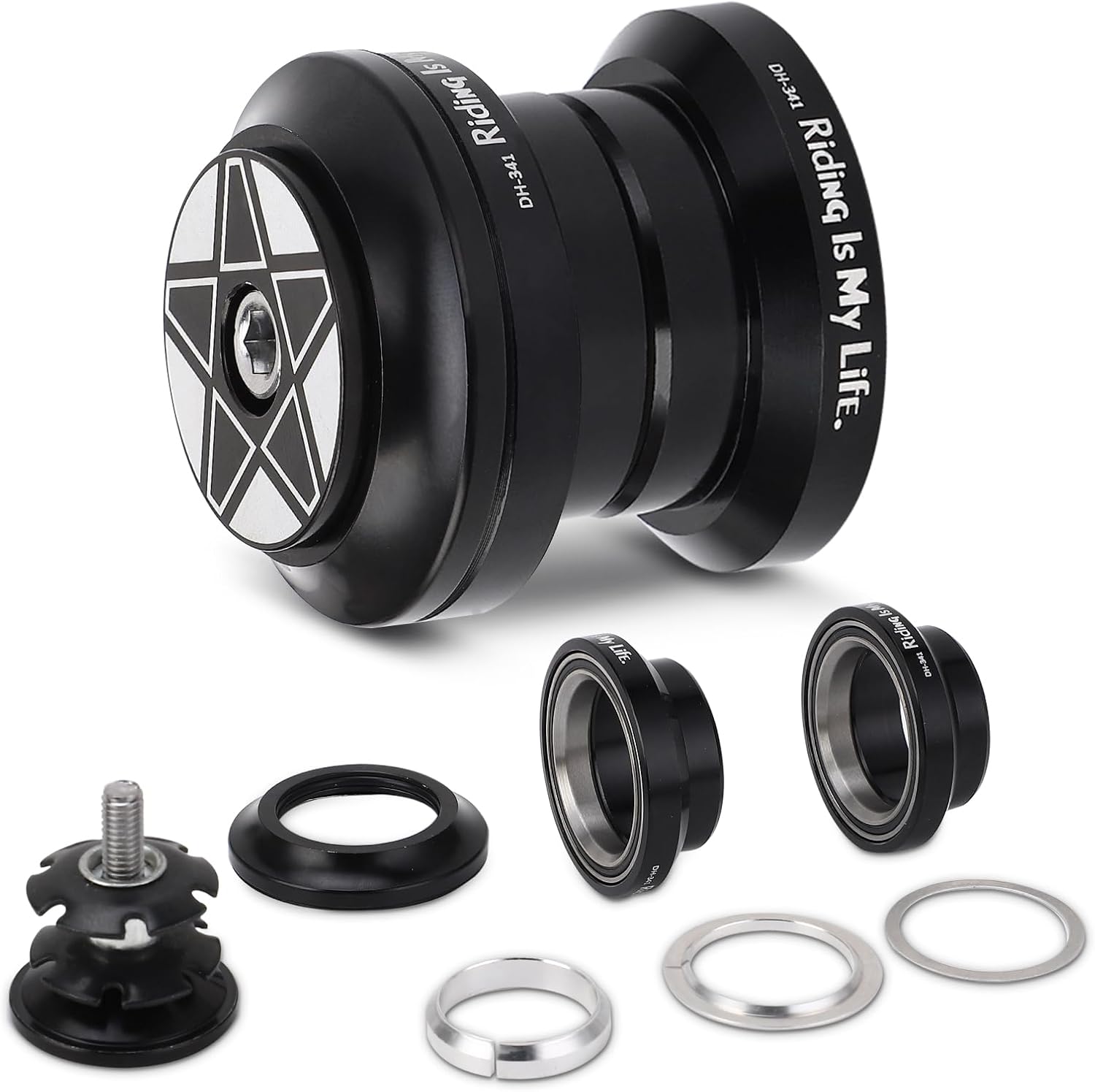 Amazon.com : Ldafava 1 1/8 Bike Headset MTB Threadless, 34mm Straight ...