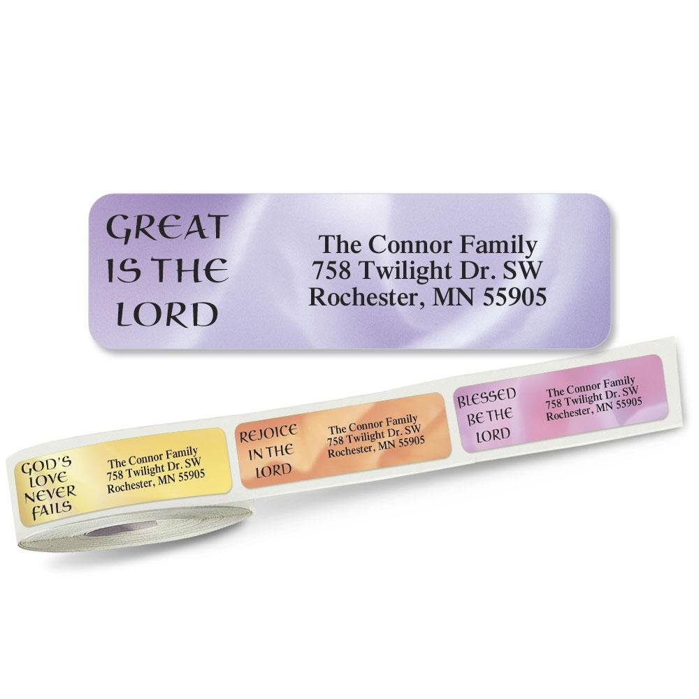 Amazon.com : Praises Religious Rolled Personalized Return Address ...