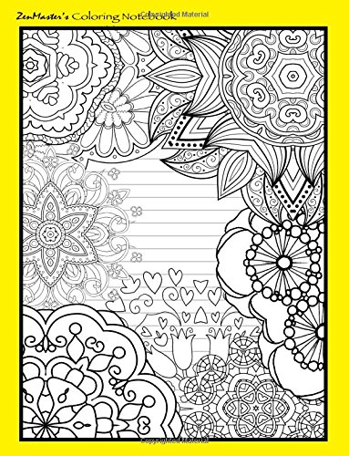 Coloring Notebook (yellow): Therapeutic notebook for writing ...