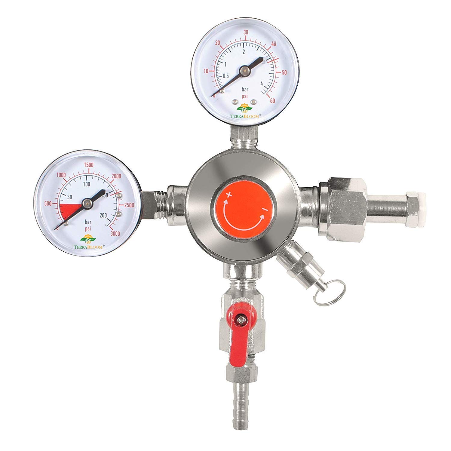 Snapklik.com : TerraBloom CO2 Keg Pressure Regulator For Draft Beer ...