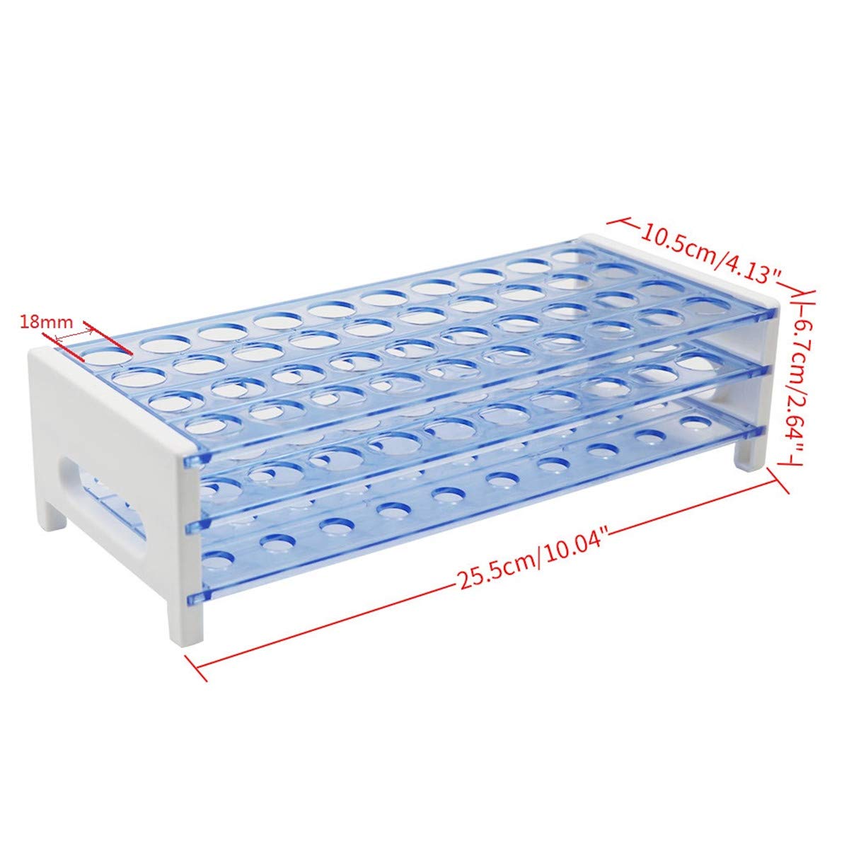 40 Holes Lab Plastic Test Tube Rack Holder 18mm, Detachable Centrifuge ...