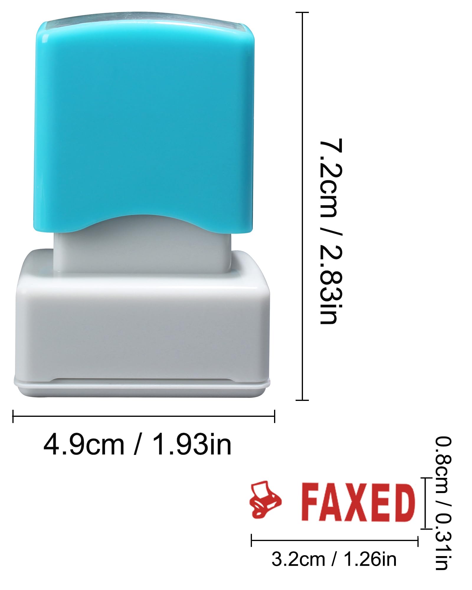 Snapklik.com : Faxed StampPre-Inked Rubber Stamp Red Ink Office Stamp ...