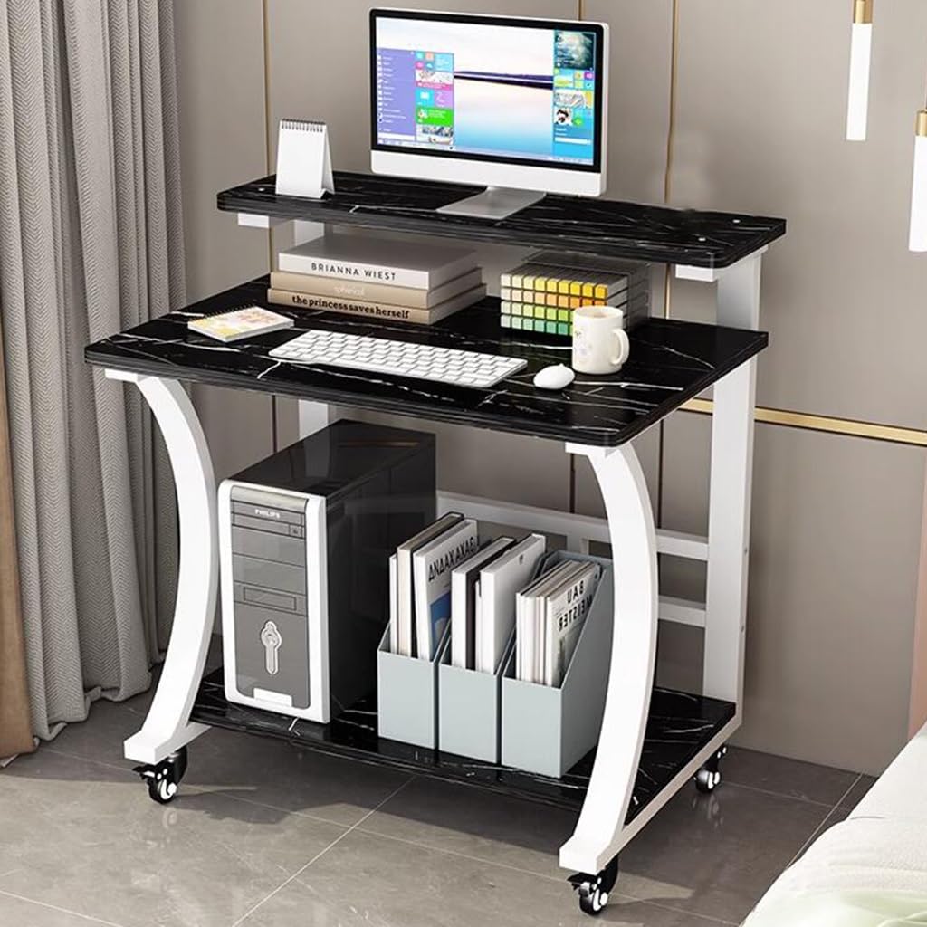 Industrial Mobile Computer Desk AHB Rolling Computer Desk With 4