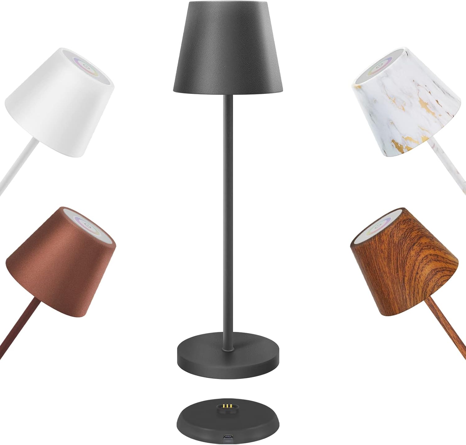 Lampada Ricaricabile da Tavolo Dimmerabile LED Lampada da Tavolo Senza ...