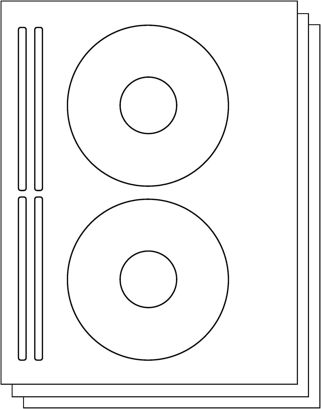 Amazon.com: Compatible DISC CD DVD Labels with Spine Labels for Laser ...