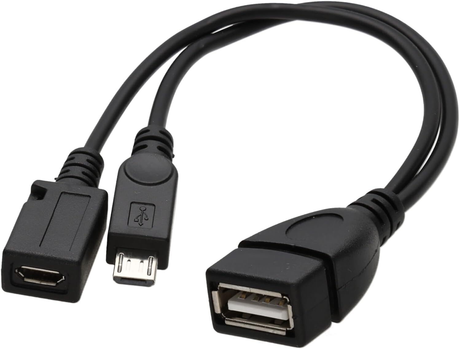 USB OTG On The Go Adapter with Micro B Male & Female with Power Socket ...