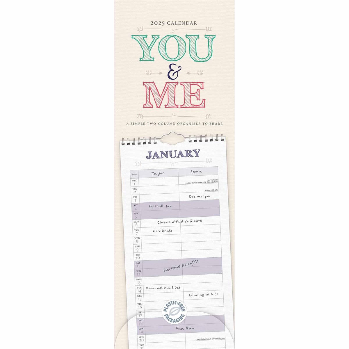 You and Me Slim Planner 2025 (PFP) : Amazon.co.uk: Stationery & Office ...