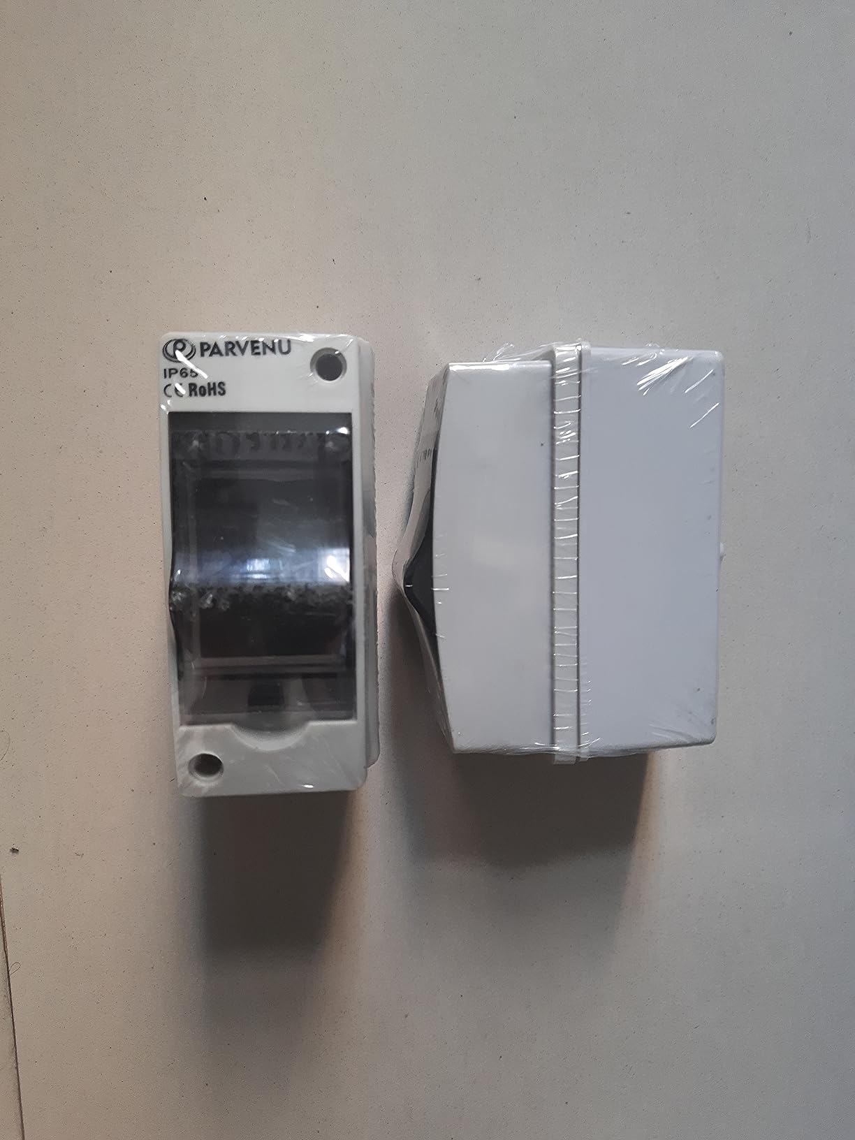 2 Pole Pvc MCB box with Cover Weatherproof IP65 Rated Heavy Quality ...