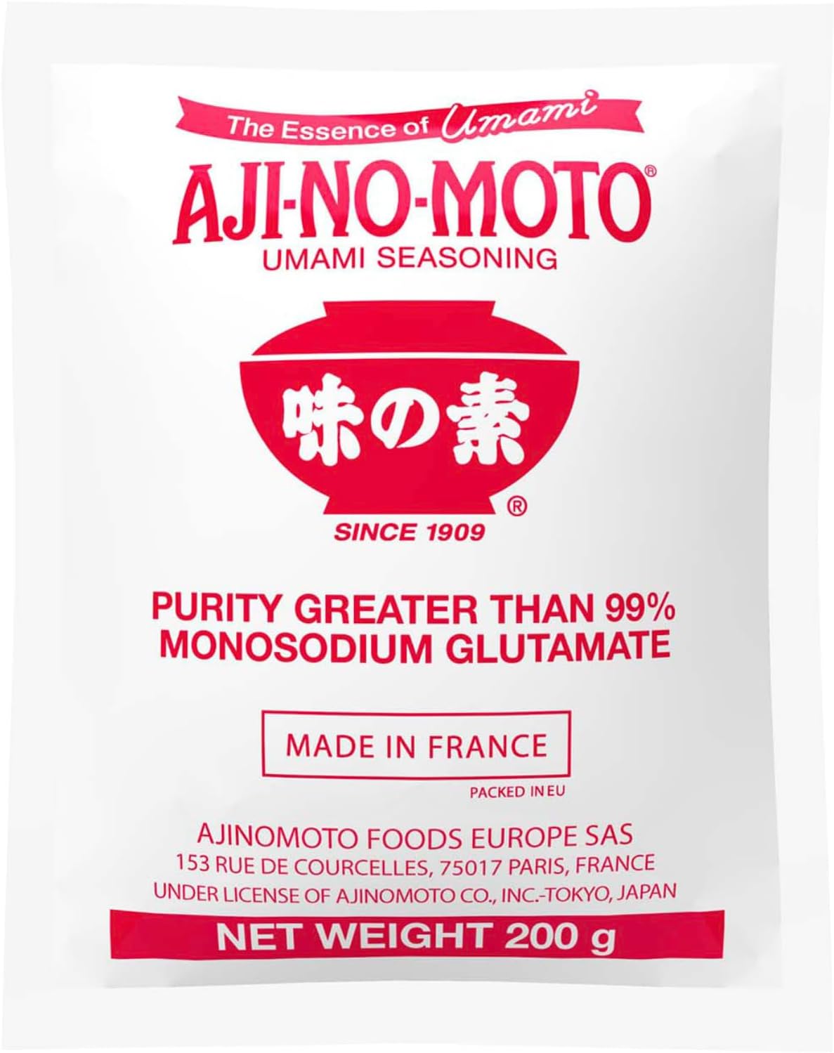 Ajinomoto - Umami Seasoning Monosodium Glutamate - 200g : Amazon.co.uk ...