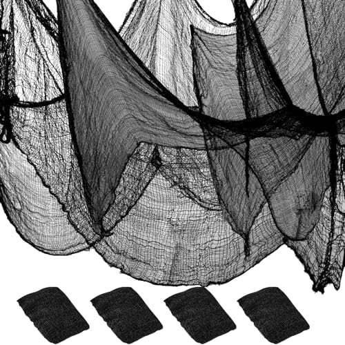 Amazon.com: Halloween Creepy Cloth 197"X85"Spooky Fabric Cloth Black ...