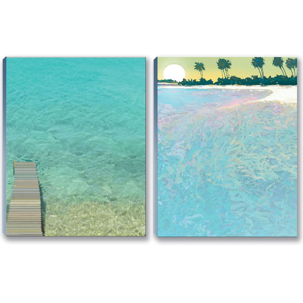 Amazon.com : Tropical Water Note Pad Pack - 2 Tropical Theme Pads -5.5 ...