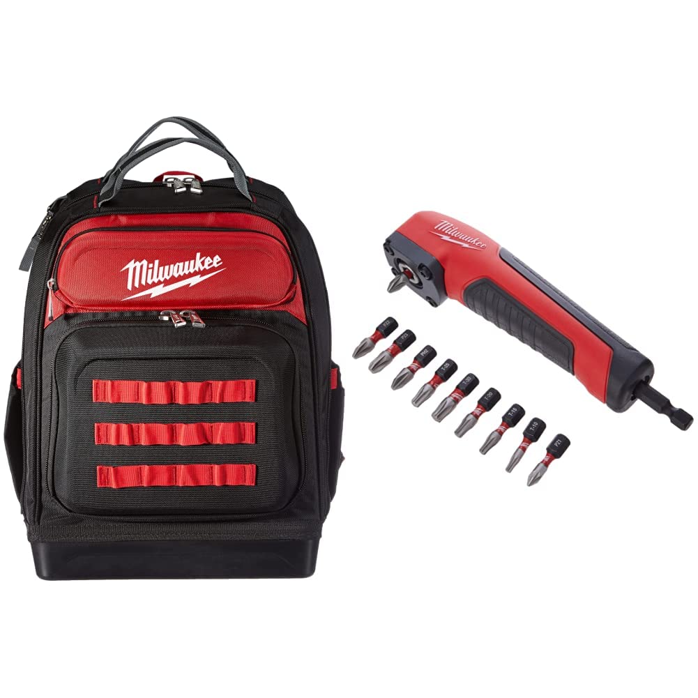 Milwaukee 4932464833 Ultimate Jobsite Backpack & 4932471274 Shockwave ...