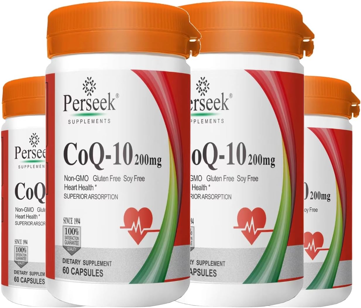 Amazon.com: Perseek CoQ-10 200mg, Dietary Supplements, 60 Capsules (4 ...