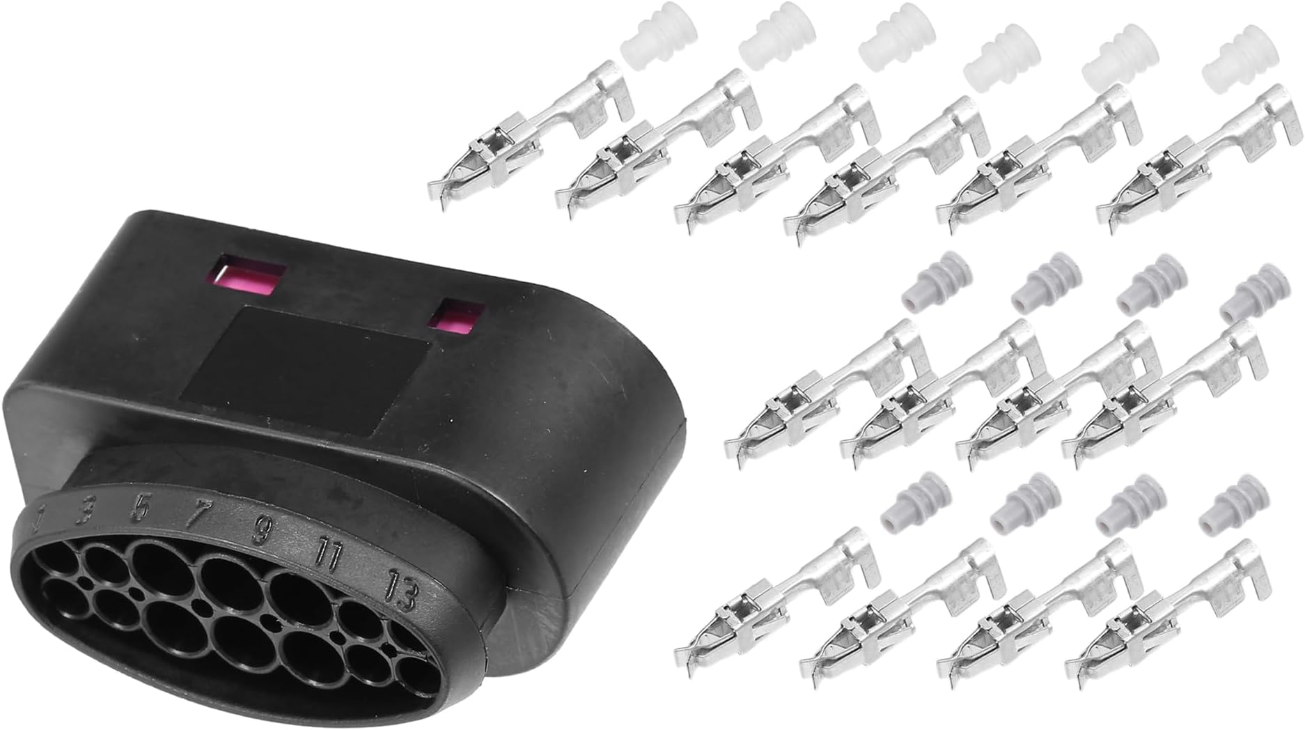 Amazon.com: uxcell 1 Set No.1J0973703 Sealed 3 Way Pin Female Connector ...