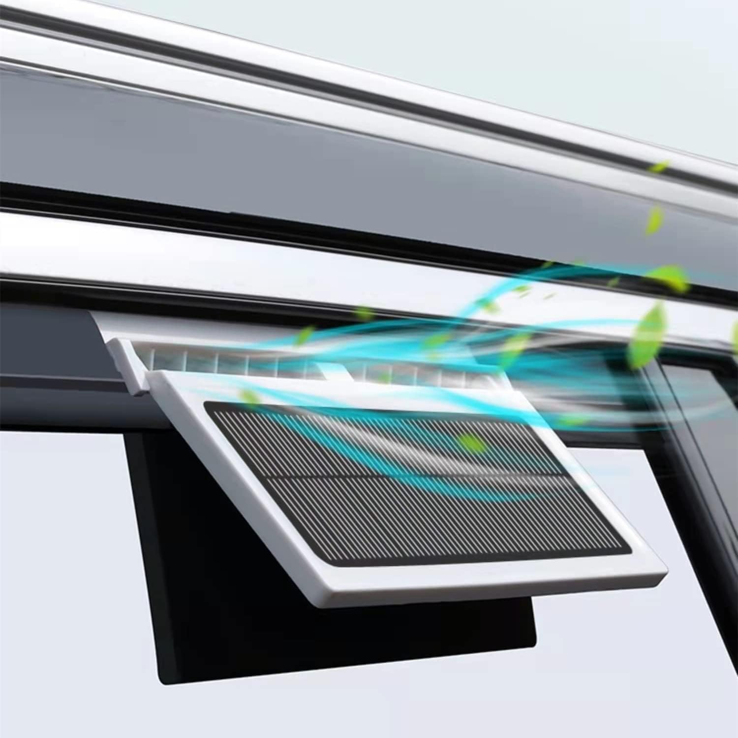 Amazon.com: MYUOOT Solar Powered Car Window Fan, ABS Auto Solar ...