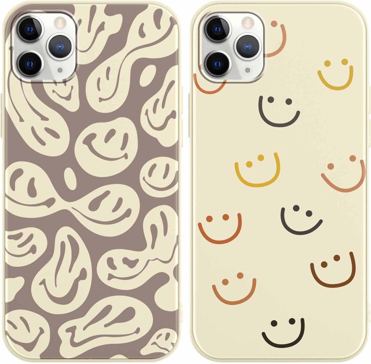 Amazon.com: RUMDEY 2 Pack Happy Smiles Face for iPhone 11 Pro Max 6.5 ...