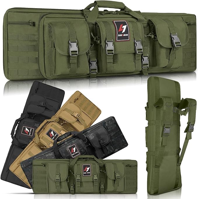Amazon.com: A-Maker Double Long Rifle Case,Tactical Gun Case for Rifles ...