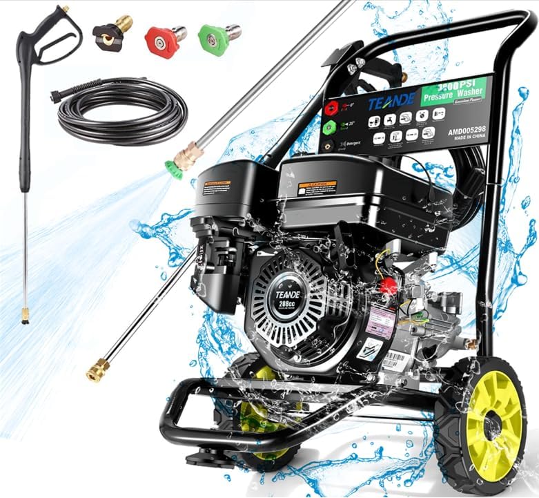 Amazon.com : mrliance 4000PSI Pressure Washer Gas Power Washer 2.8GPM ...