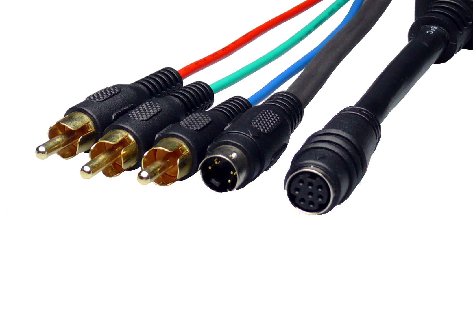 Buy NTW TwistLock Super Slim Pigtail Pigtail RCA x 3 (c) + Mini Din 4 ...