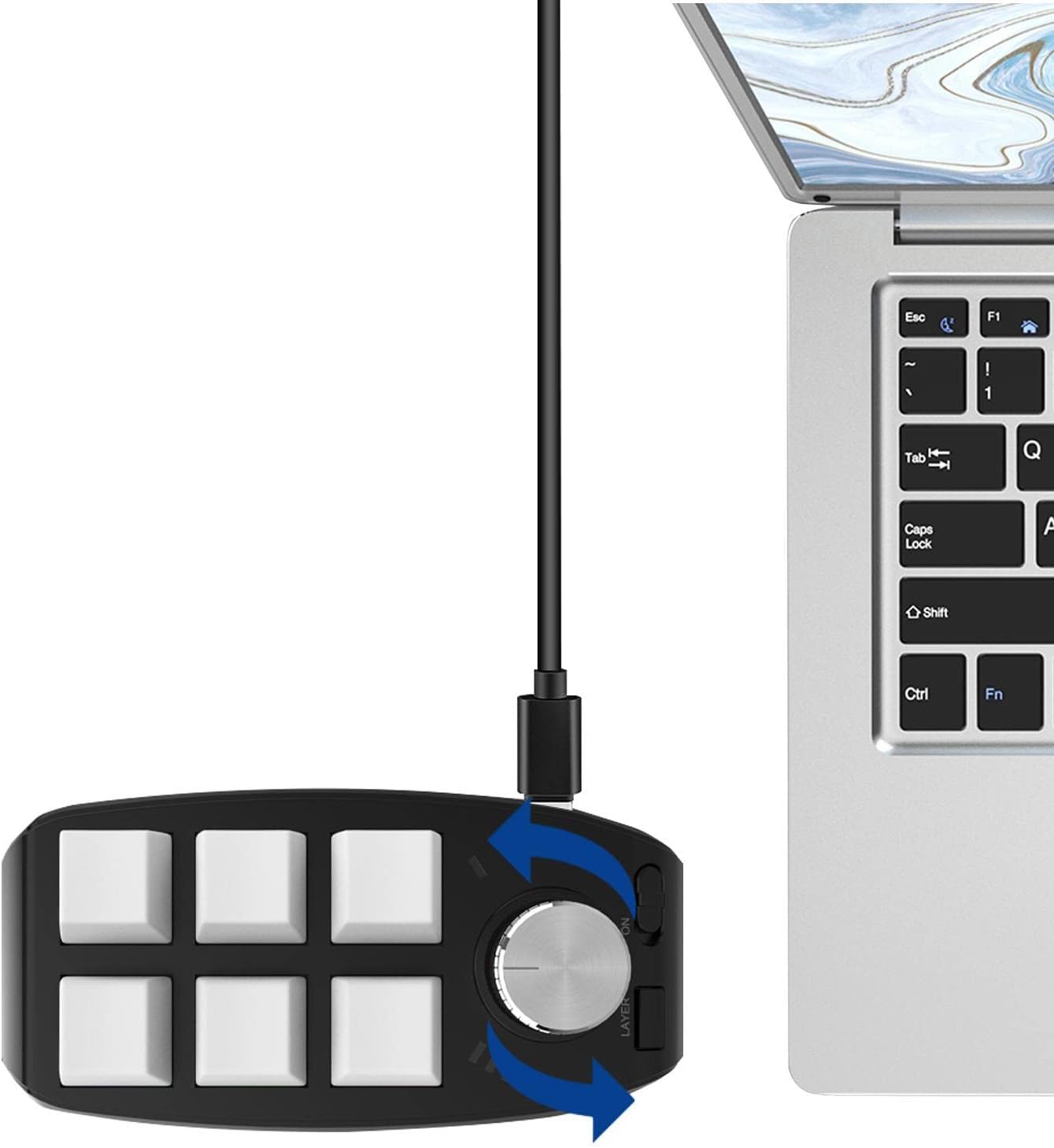 6 Button Keypad | Handed Mechanical Keyboard,PC DIY Programmable Keypad ...