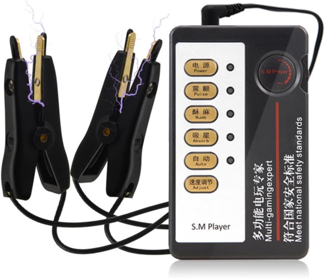 Amazon.com: Electric Shock Nipple Clamps Adjustable Current Level ...