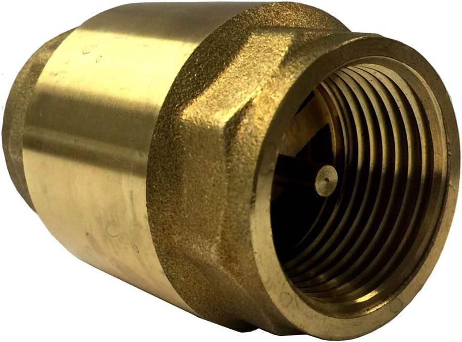 Libra Supply 3'', 3 inch, 3-inch Brass Spring Check Valve, IPS Thread ...