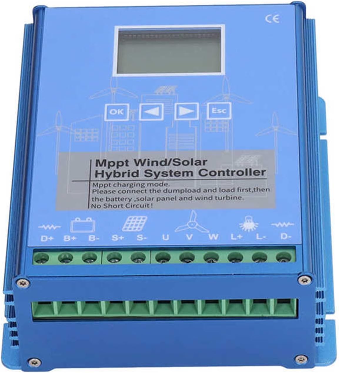 Amazon.com : 12V/24V MPPT Wind Solar Hybrid Controller LCD Energy ...