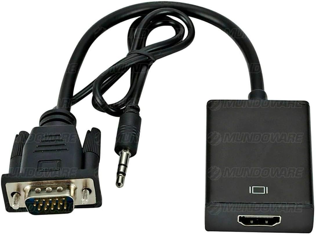 Cabo Conversor VGA para HDMI com Áudio e Vídeo 1080p Alimentação por ...