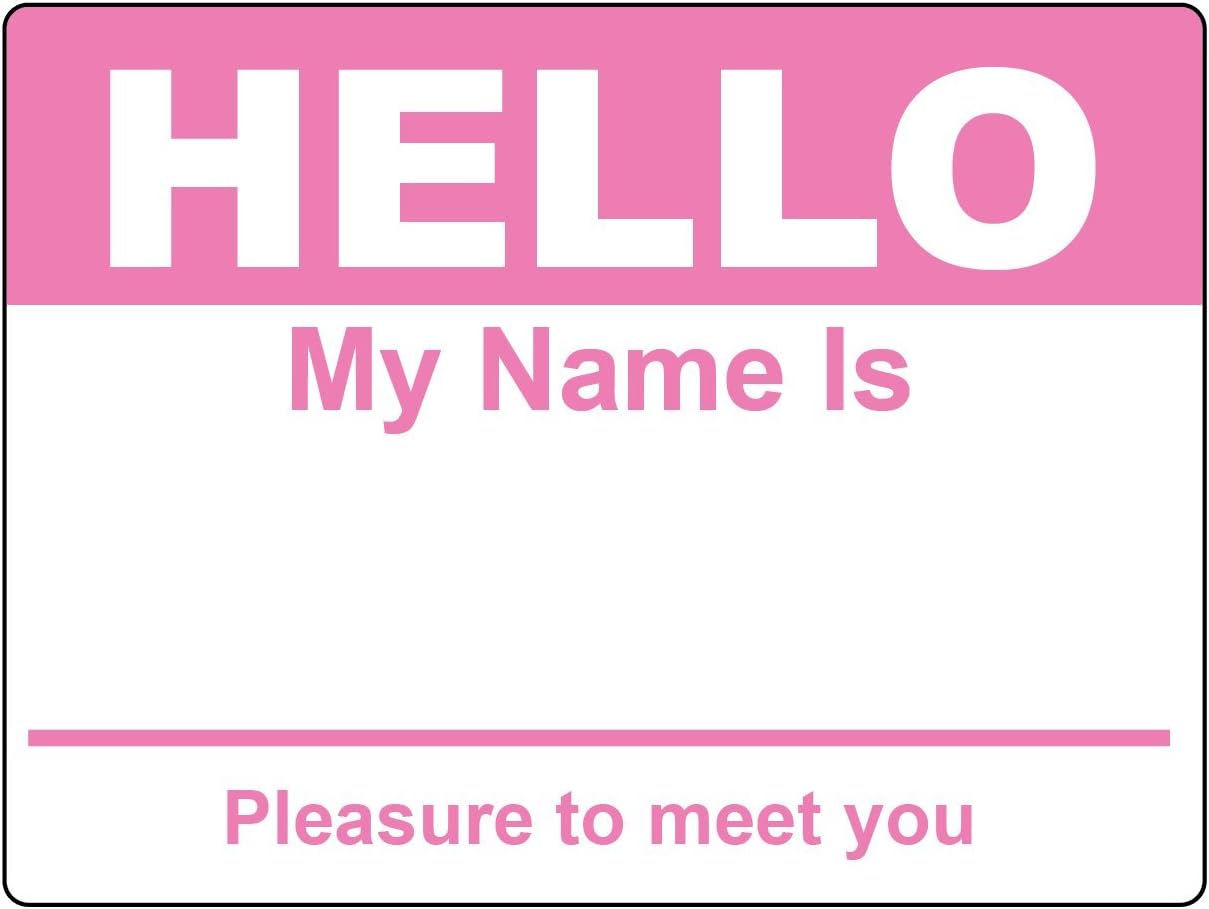 Amazon.com : 100 Name Tags - 2-5/16 x 4 inch - Hello My Name is ...