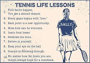 Amazon.com: Tennis Girl Tennis Life Lessons Poster 1000 Piece Wooden ...