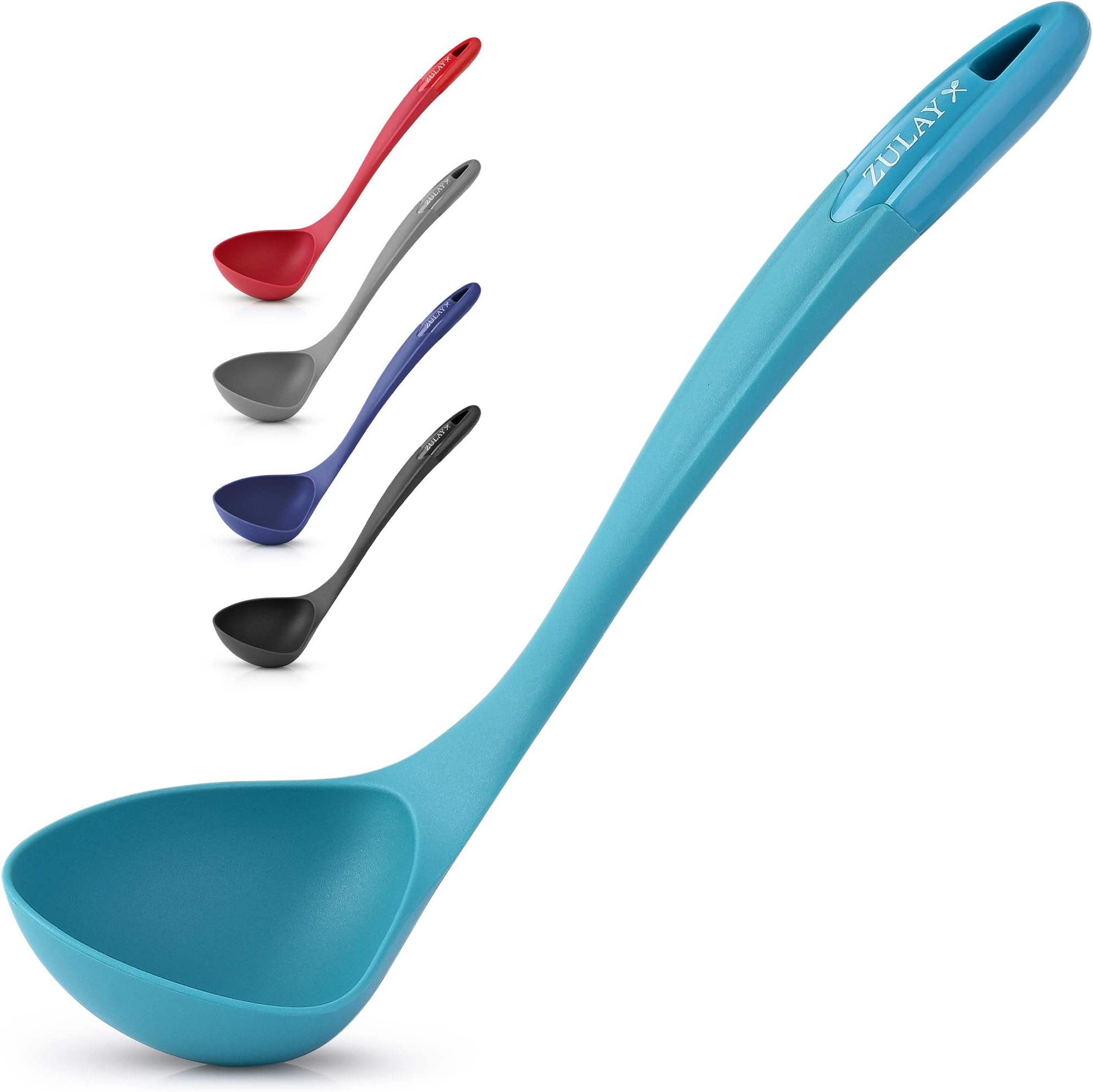 Le Creuset Professional Silicone Edge Ladle, Silicone/Nylon, Cerise ...