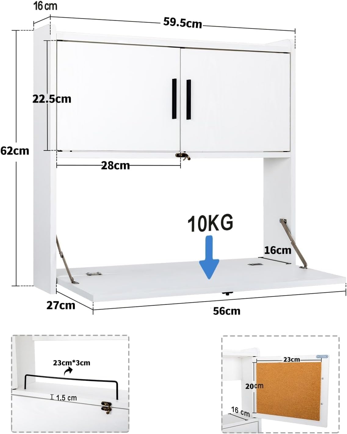 Light Wall Mounted Table Chart Costway Folding Wall Mounted Drop Leaf