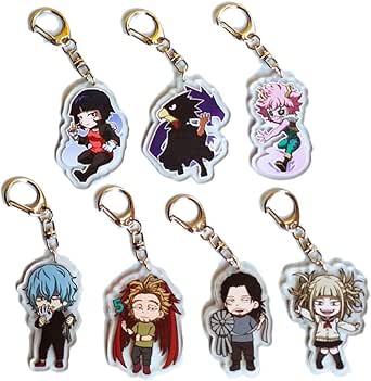JCvCX MHA Himiko Toga Cosplay Keychains Acrylic Keychain Hawks Costume ...
