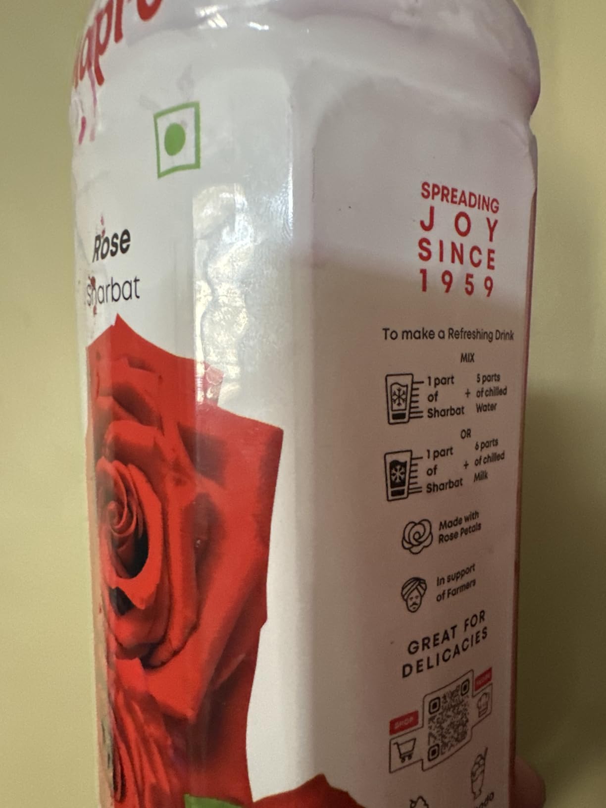 Mapro Rose Sharbat, Gluten Free, 1000Millilitres, Pack of 1 : Amazon.in ...