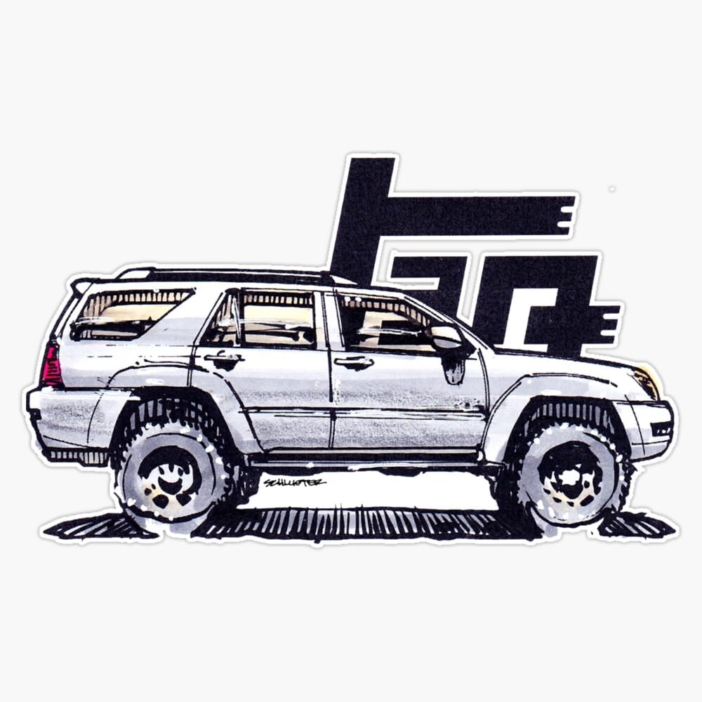 Amazon.com: 4Th Gen 4Runner TRD - Silver Sticker Bumper Sticker Vinyl ...