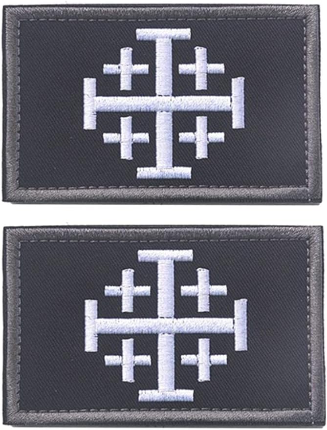 Amazon.com: Jerusalem Cross Crusader Jihad Patches Time for Another Crusade Patches Christian ...