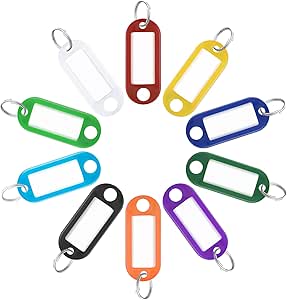 Amazon.com : Uniclife 2 Inch Tough Plastic Key Tags in 10 Assorted ...